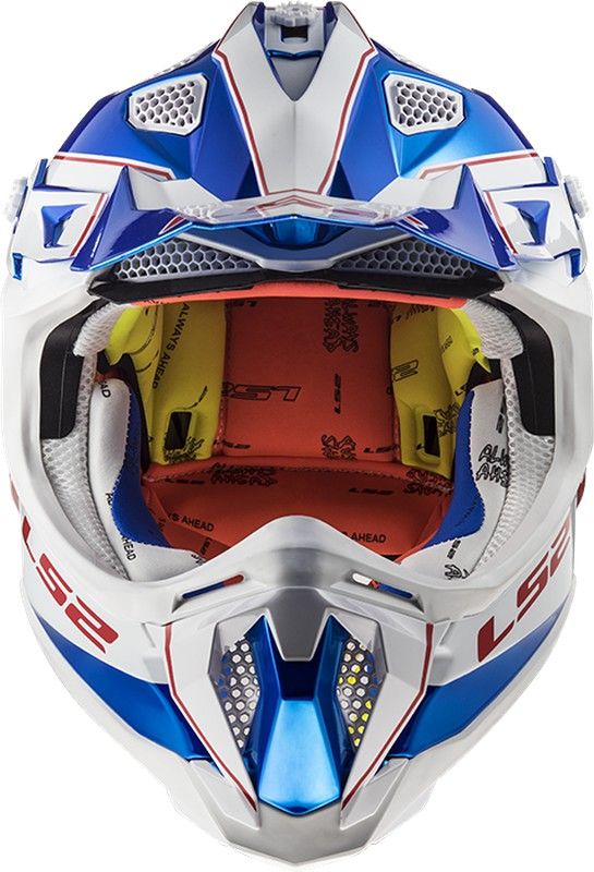 Casco ls2 subverter power chrome blue — Totmoto