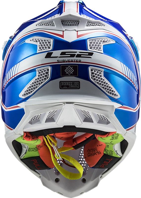 Casco ls2 subverter power chrome blue — Totmoto