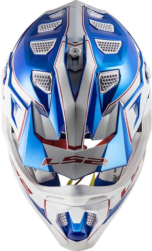 Casco ls2 subverter power chrome blue — Totmoto