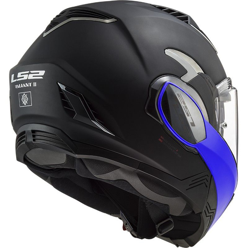 Casco ls2 valiant ii graphic hammer negro m. azul — Totmoto